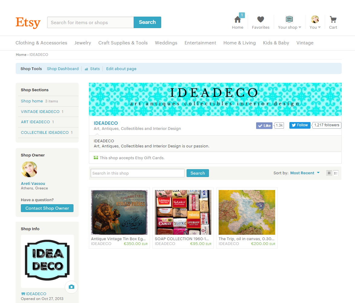 IdeaDeco Shop at Etsy by Areti Vassou | IDEADECO