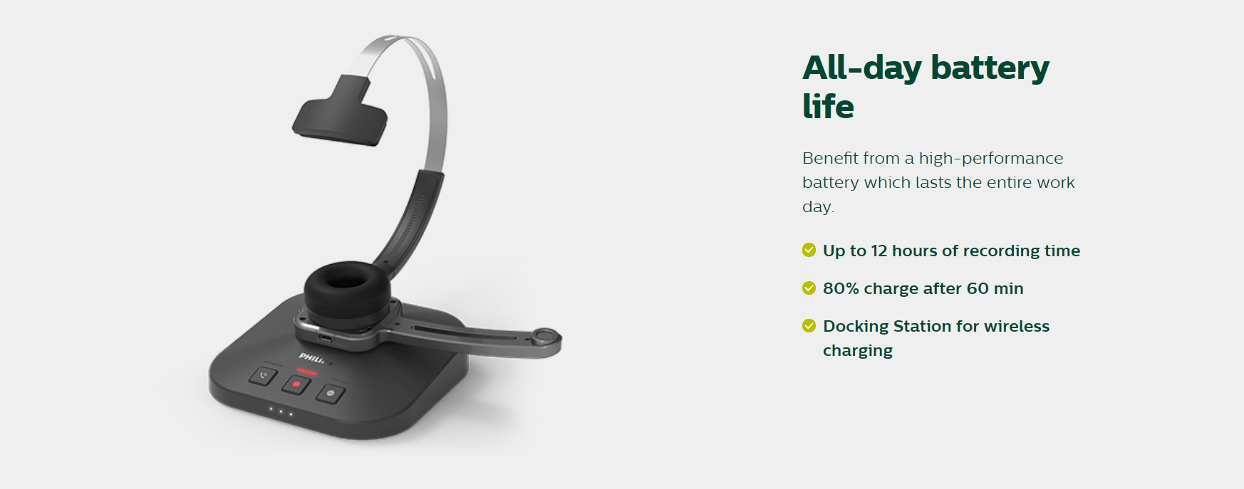 Philips SpeechOne Wireless Dictation Headset | IDEADECO